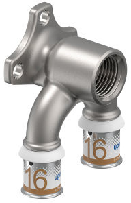 Uponor S-Press Plus U-muurplaat - pers x binnendraad x pers - 16mm x 1/2" x 16mm - Smart Aqua ...
