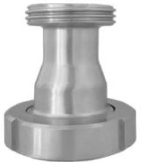 Melkkoppeling - Zuivelkoppeling - DIN 11851 - verloopstuk - Puntstuk x Draadstuk - DN50 x DN32 ...